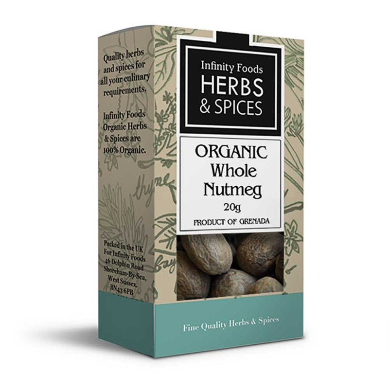 Infinity Foods Organic Ground Nutmeg 20g – LEMON AND LIMES LONDON LTD