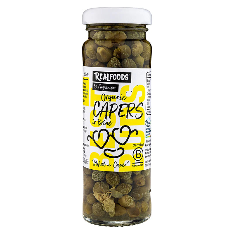 REALFOODS ORGANIC CAPERS 100G – LEMON AND LIMES LONDON LTD